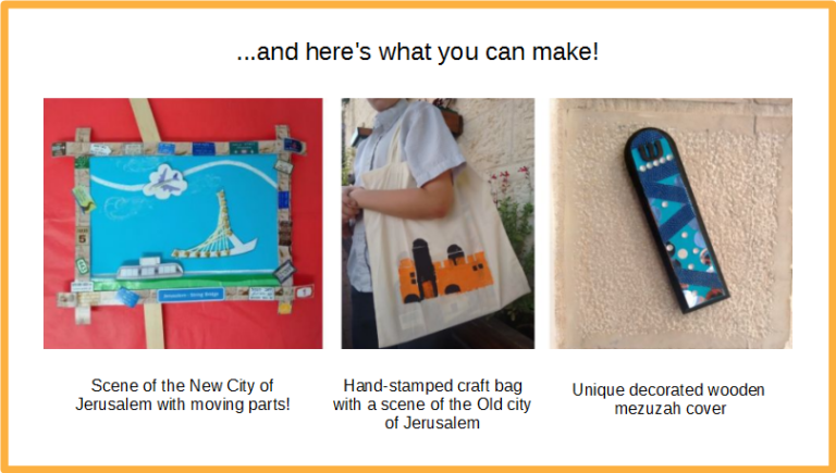 Let's add Jewish learning to fun kids crafts, delivered from Israel ...